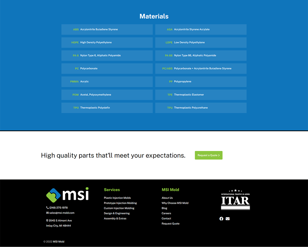 MSI Mold - Portfolio